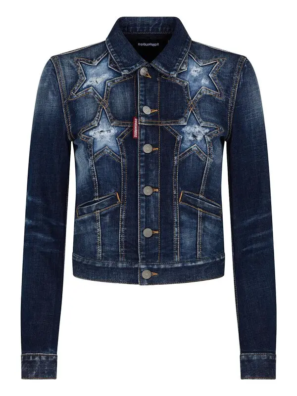 Dsquared2 Medium Super Star Wash Classic Jeans Jacket - Blue