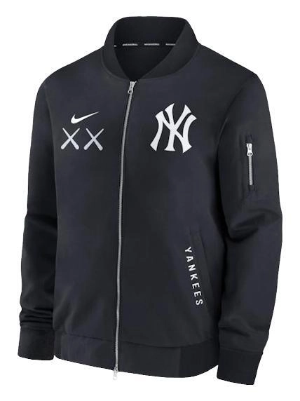 KAWS X Nike Mlb New York Yankees Bomber Jacket - Black