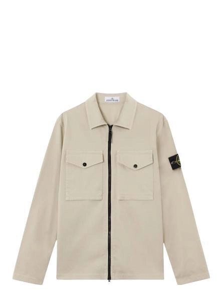 Stone Island 1200010 Zipup With Chest Pockets Overshirt - Sand