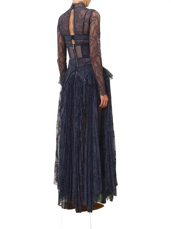 Zimmermann Valiant Lingerie Gown - Dark Periwinkle