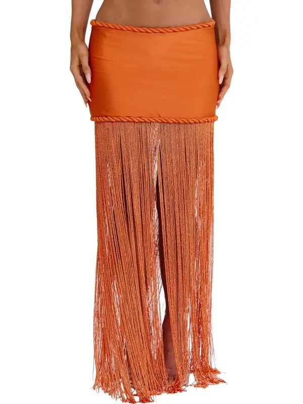 OUTCAST Angeline Maxi Skirt - Orange
