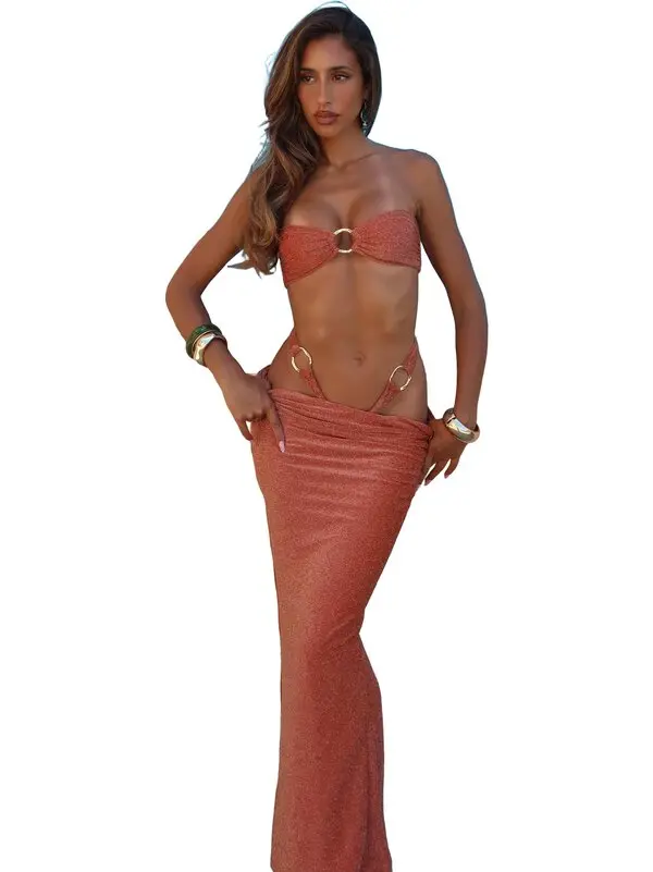OUTCAST Denver Maxi Skirt - Orange