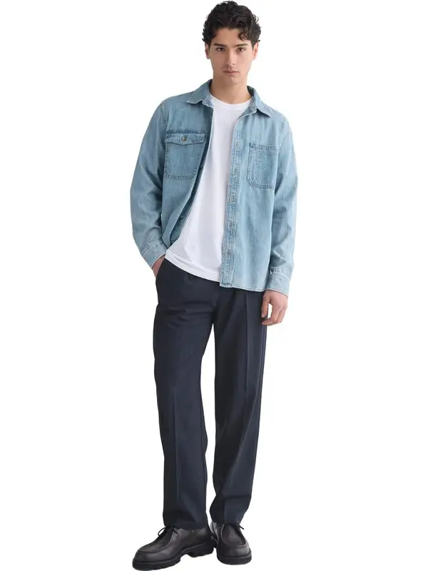 Everlane Tropical Wool Trousers - Dark Navy