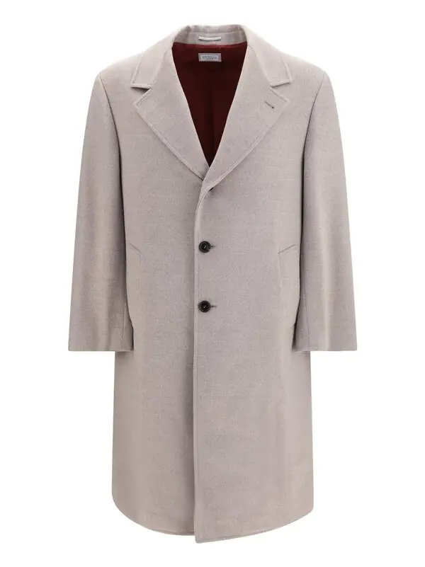 Brunello Cucinelli Virgin Wool Coat - Beige