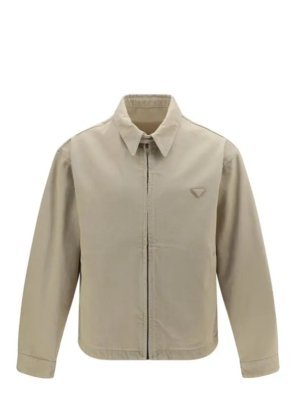 Prada Denim Blouson Jacket - Beige