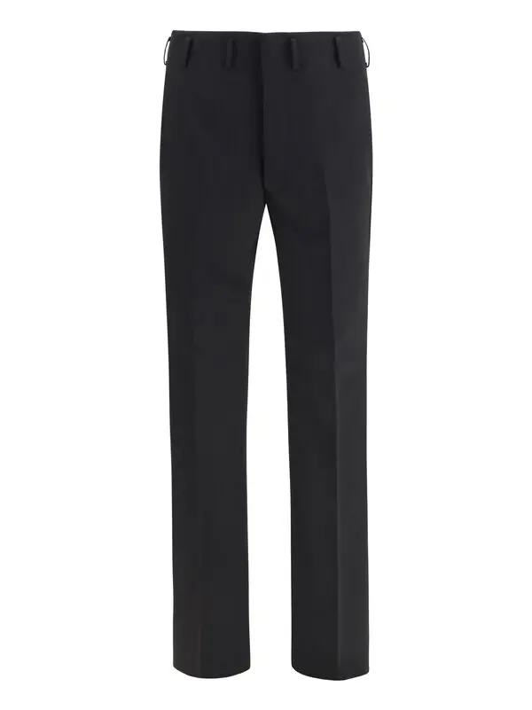 Prada Tailored Wide Leg Trousers - Black
