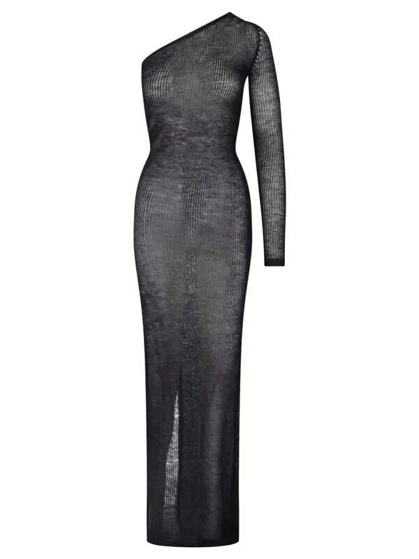 Rick Owens One-shoulder Maxi Dress - Black