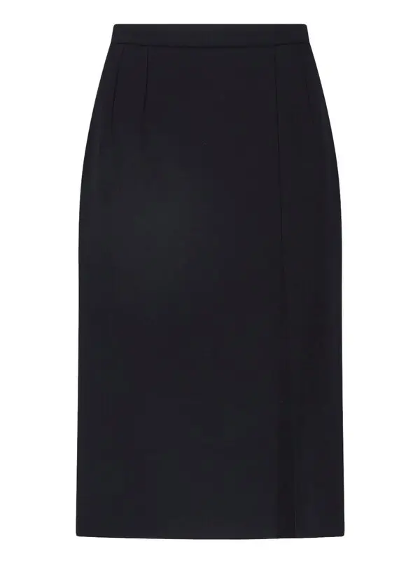 Dolce & Gabbana Wool Midi Skirt - Black