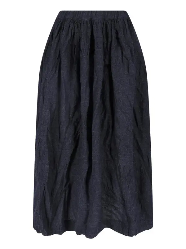 Dolce & Gabbana Wool Midi Skirt - Gray