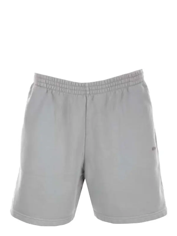 Balenciaga Logo Embroidered Drawstring Shorts - Gray