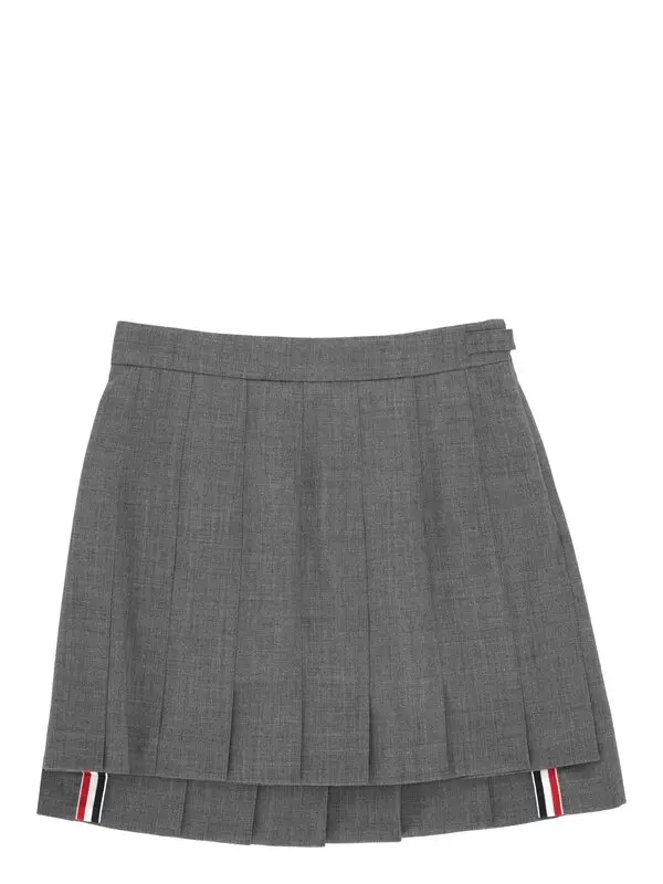 Thom Browne Pleated Mini Skirt - Gray