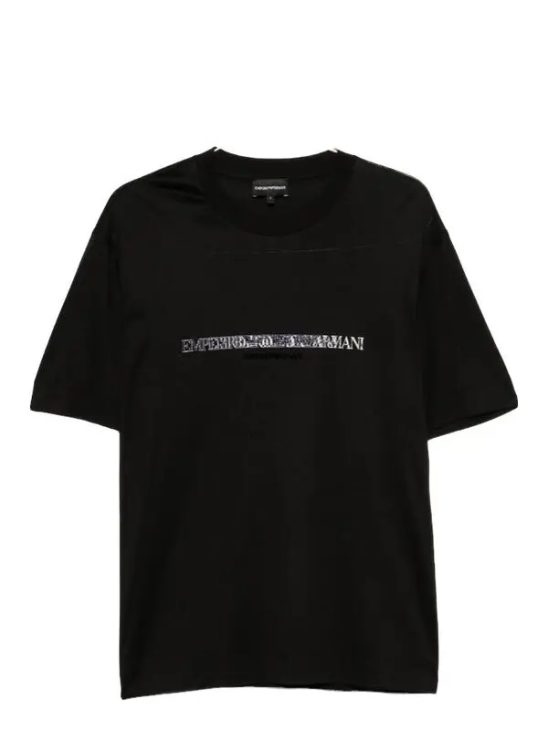 Emporio Armani Logo-print Short-sleeve T-shirt - Black