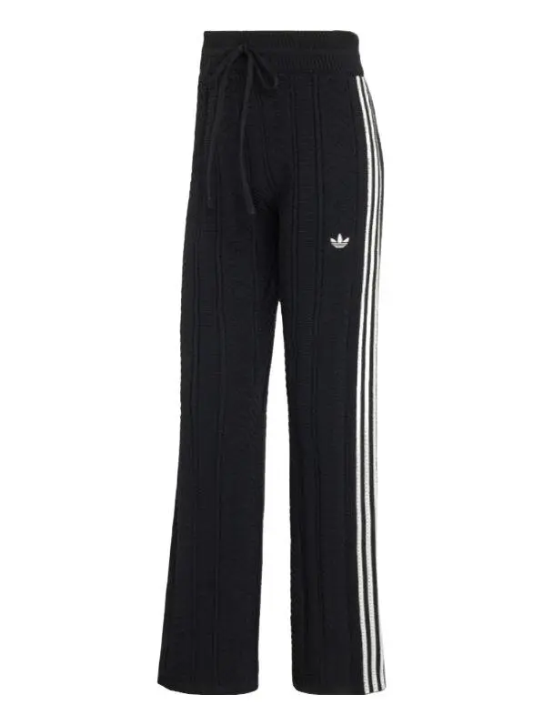 ADIDAS ORIGINALS Sst Wide Leg Track Pants With Drawstring Waistband - Black/cloud White