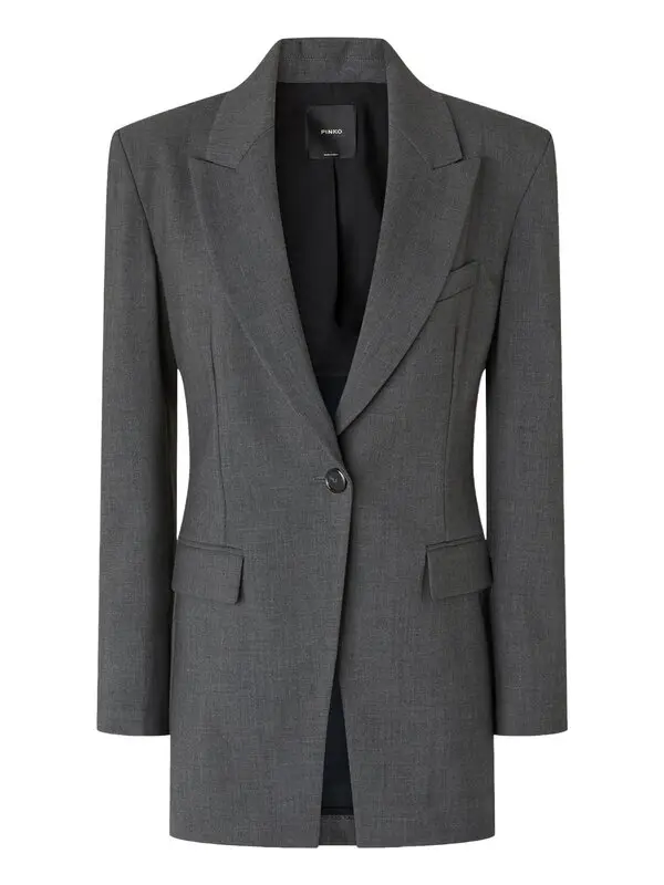 Pinko Fitted Waist Blazer Jacket - Black
