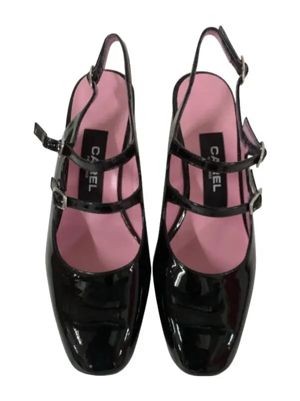 CAREL Open-toe High-heeled Sandals With Adjustable Buckle - Black