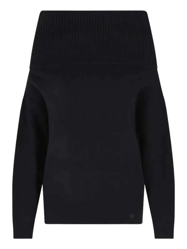 Loulou De Saison Sibyl Off The Shoulder Jumper - Black