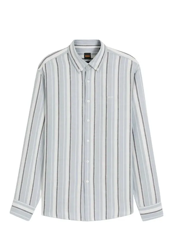 Hugo Boss Striped Button-up Shirt - Light Blue Stripe