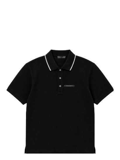 Prada Short-sleeved Polo Shirt - Black