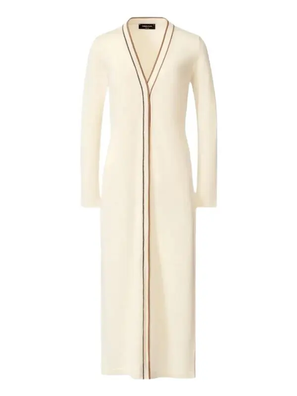 Fabiana Filippi Long-sleeved Knitted Cardigan - White