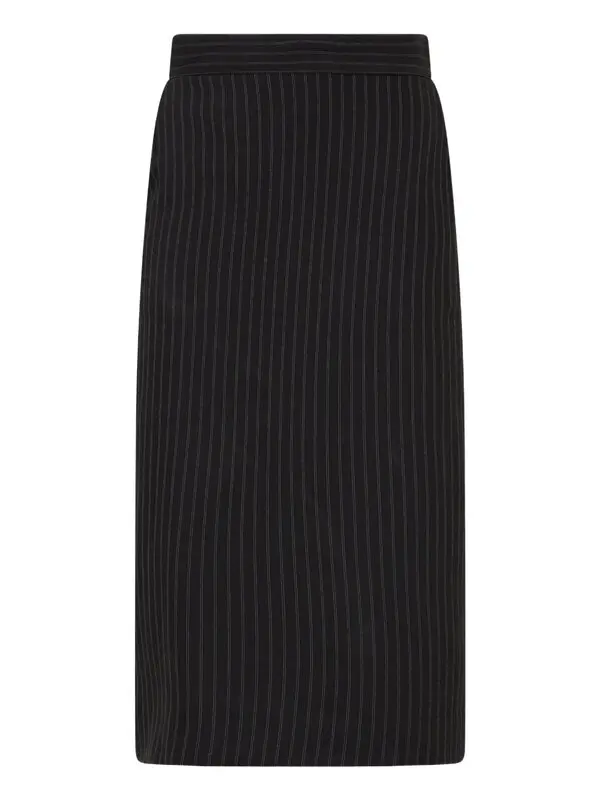 Elisabetta Franchi Striped Knee-length Skirt - Black