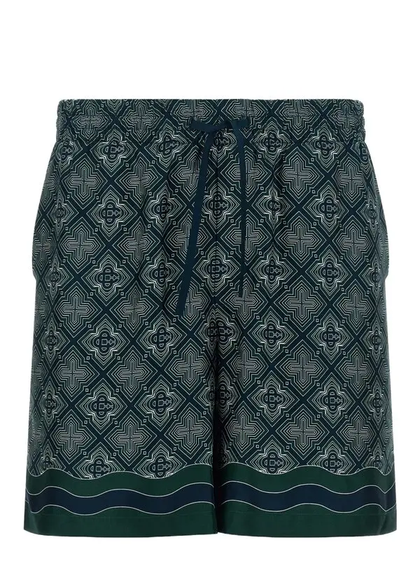 Casablanca Printed Shorts With Monogram Pattern - Multi-color