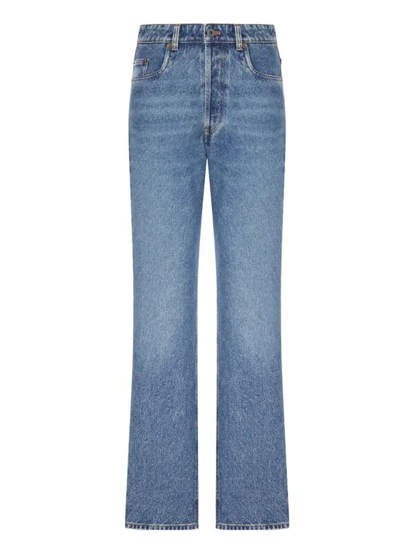 Miu Miu Multi-pocket Straight Leg Jeans - Blue