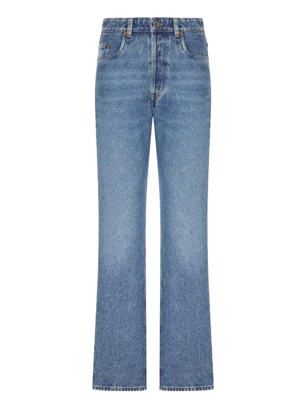 Miu Miu Light-wash Denim Flare Jeans - Blue