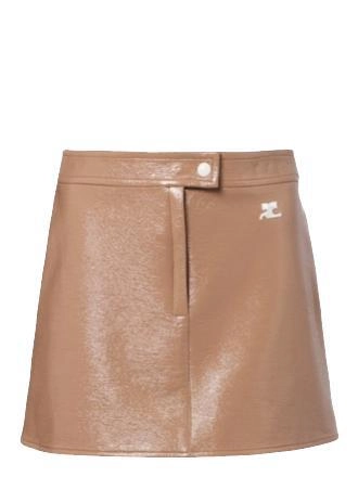 COURREGES Reedition Vinyl Miniskirt - Brown