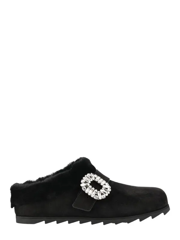 ROGER VIVIER Embellished Slippers - Black