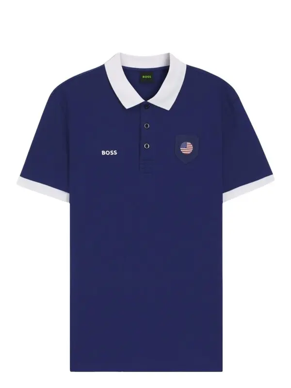 Hugo Boss Paddy Logo Polo Shirt - Blue