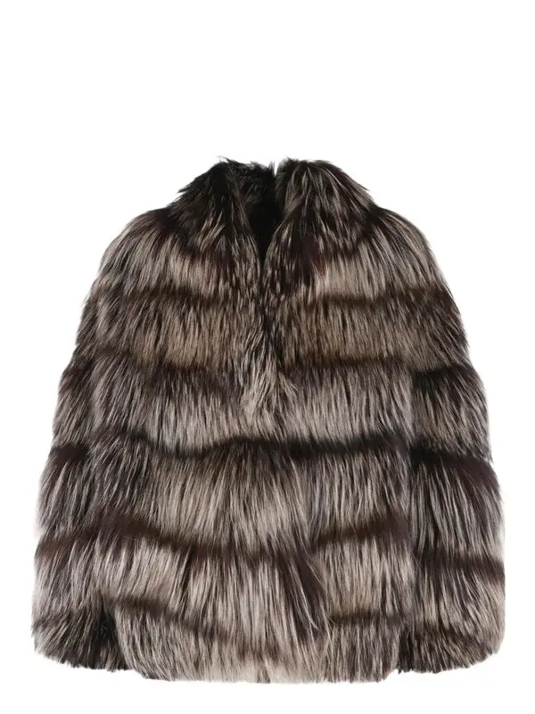 Simonette Ravizza Banny Fox Fur Coat - Grey