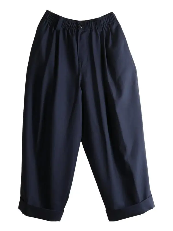 Marni Wide-leg Trousers With Elastic Waist - Blublack