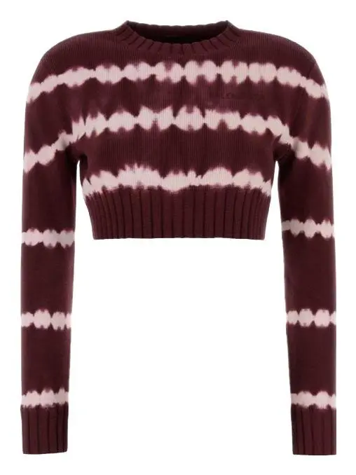 Balenciaga Crew Neck Knitted Pullover - Wine Red