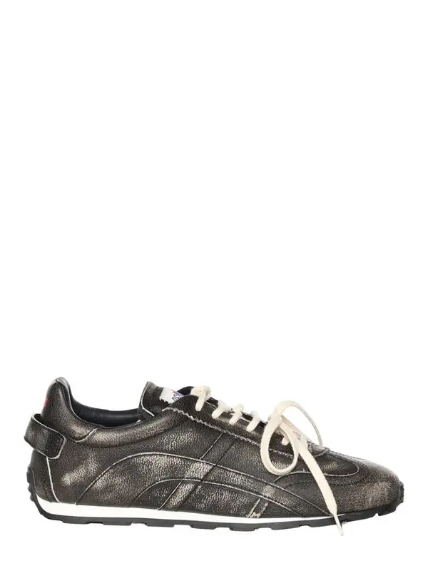 Dsquared2 Round Toe Lace-up Sneakers - Black