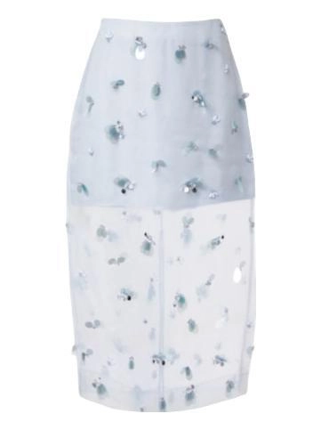 Simkhai Delilah Embellished Midi Skirt - Blue