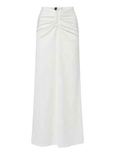 Christopher Esber Gathered Maxi Skirt - White