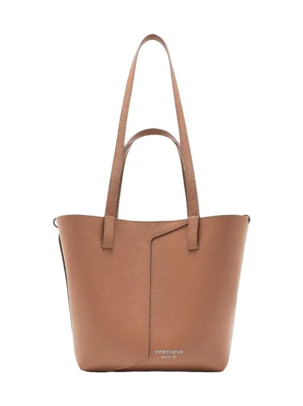 Emporio Armani Logo Print Tote Bag - Brown