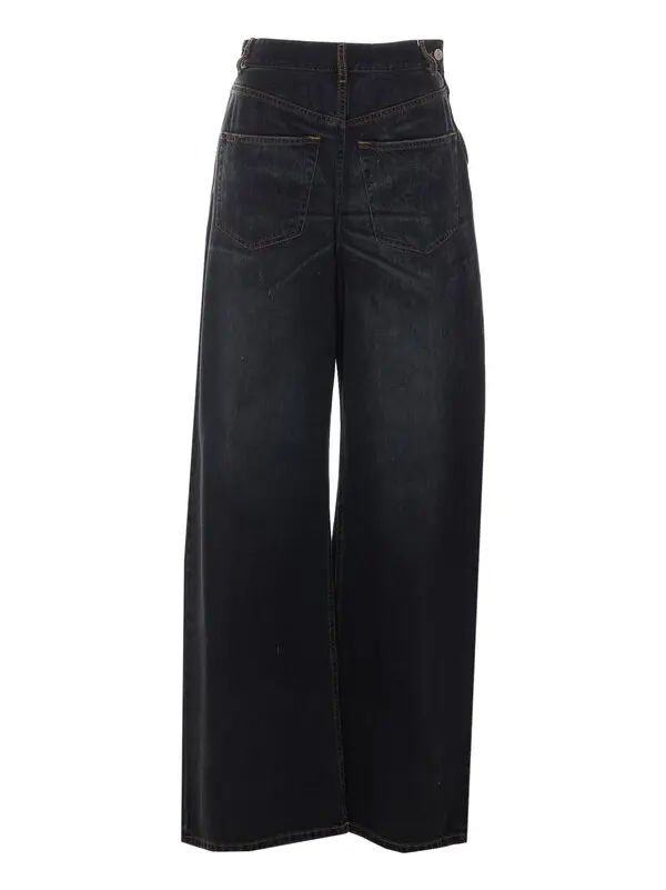 MAISON MARGIELA Wide-leg Jeans With Twisted Construction - Dark Blue