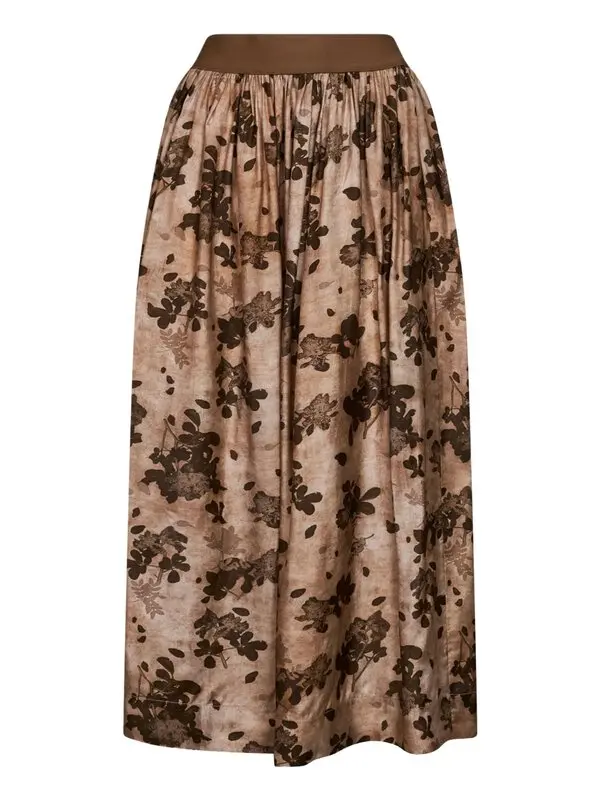 UMA WANG Floral Print Maxi Skirt - No
