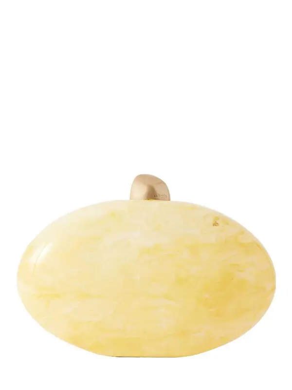 Cult Gaia Eviana Marble-effect Clutch - Nude