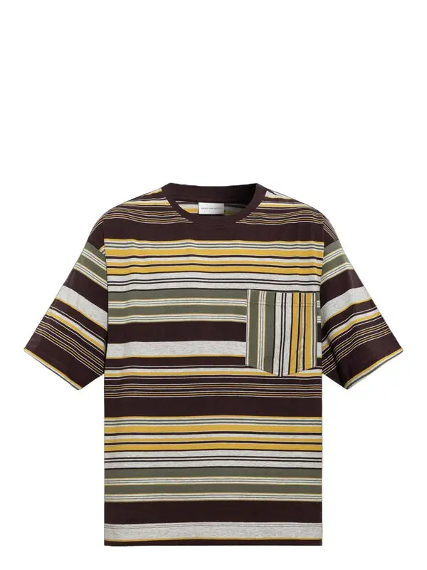 Dries Van Noten Striped Cotton T-shirt - Multi-color