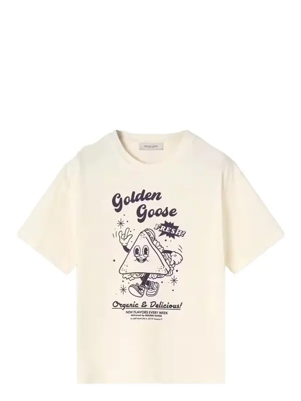 GOLDEN GOOSE Short-sleeved Graphic T-shirt - White