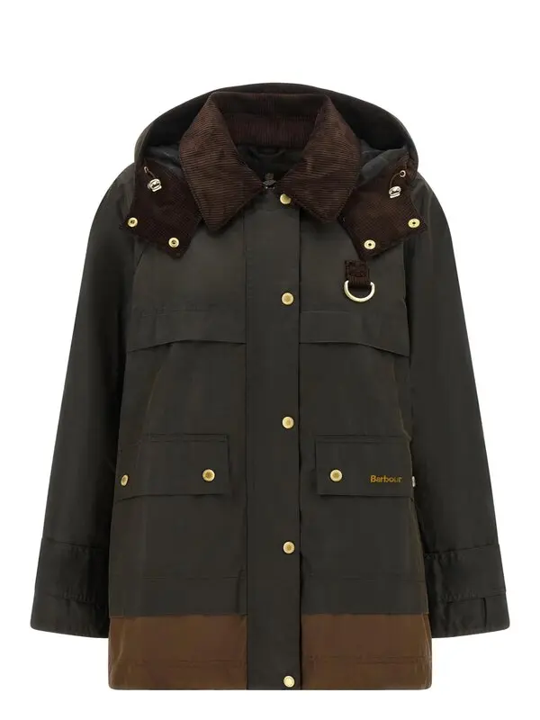 Barbour Long-sleeve Hooded Jacket With Gold-tone Hardware - Green