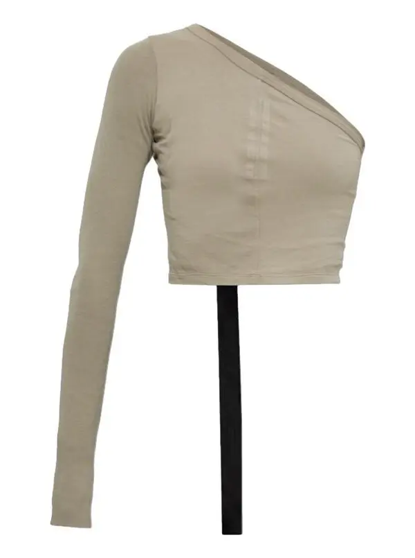 Rick Owens One-shoulder Cropped Long-sleeve Top - No