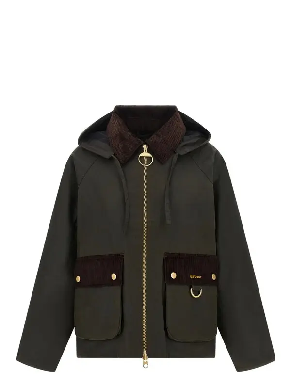 Barbour Carville Jacket With Detachable Hood And Zip Closure - Green