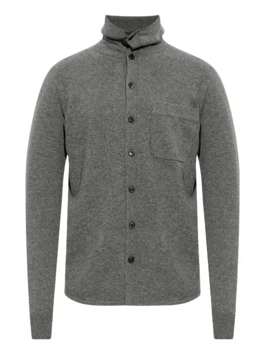Dries Van Noten Long-sleeve Shawl Collar Cardigan - Grey