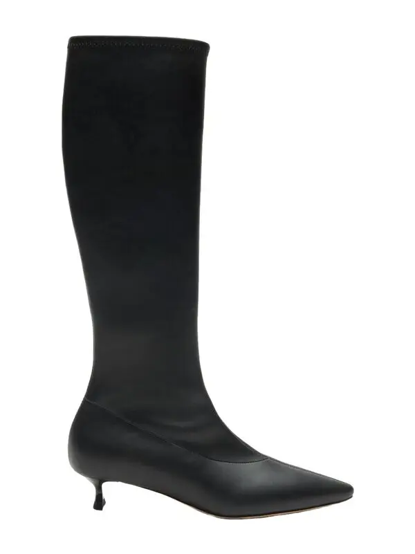 Casadei Giselle Knee-high Kitten-heel Boots - Black