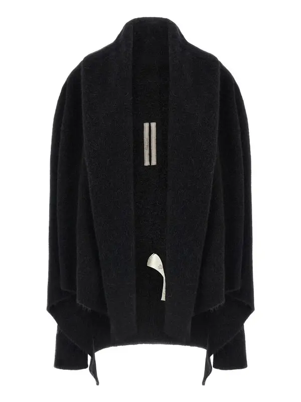 Rick Owens Long Sleeve Shawl Collar Cardigan - Black