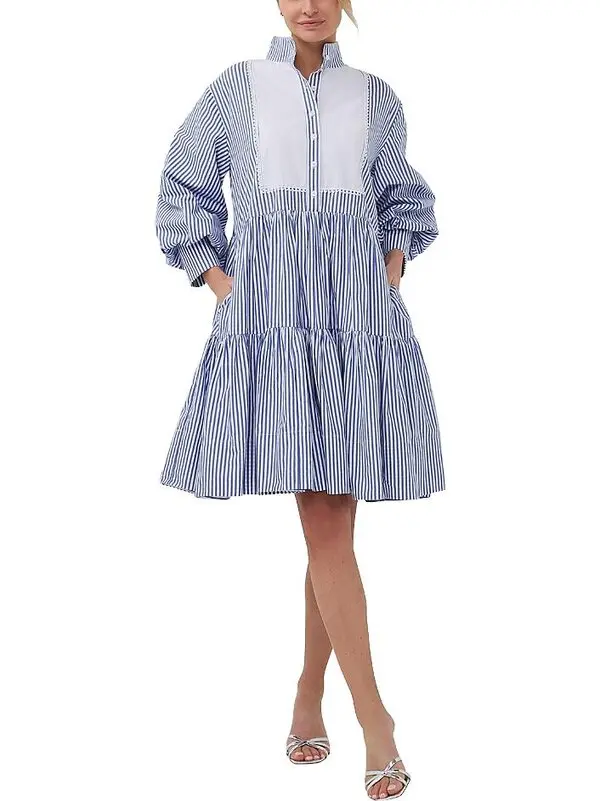 MARIELLE STOKKELAAR Cecilia Dress - Blue/white