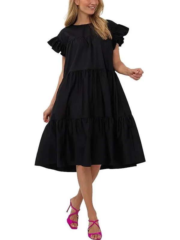 MARIELLE STOKKELAAR Caro Midi Dress - Black